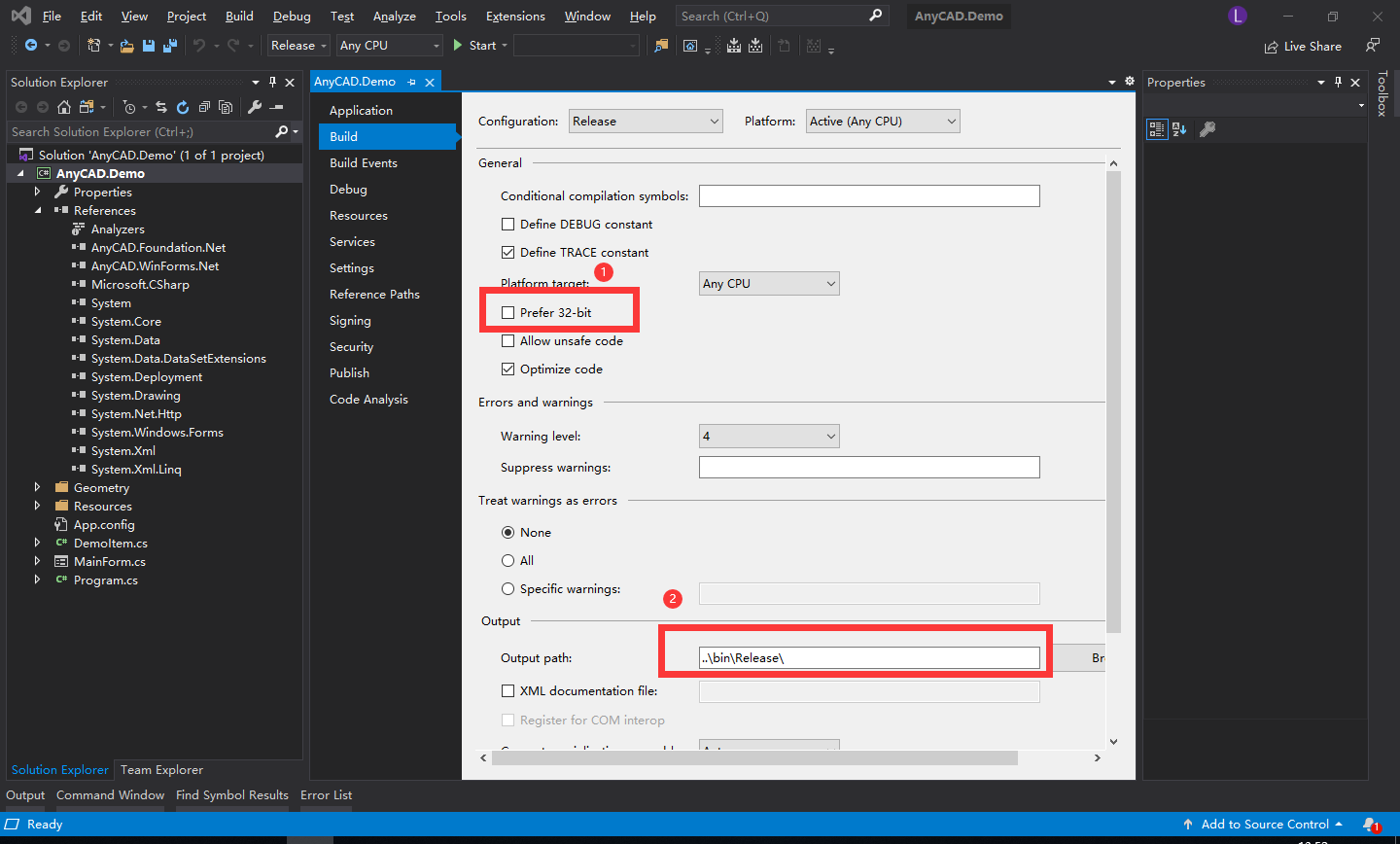 环境搭建-.NET4 | AnyCAD图形平台